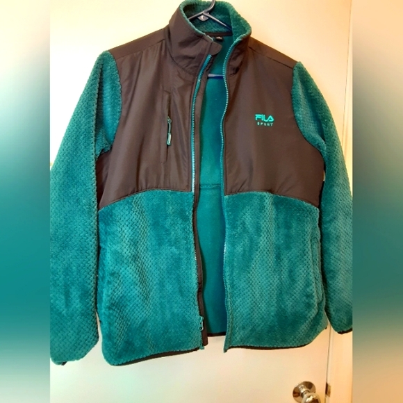 Fila | Jackets & Coats | Fila Green And Black Jacket | Poshmark